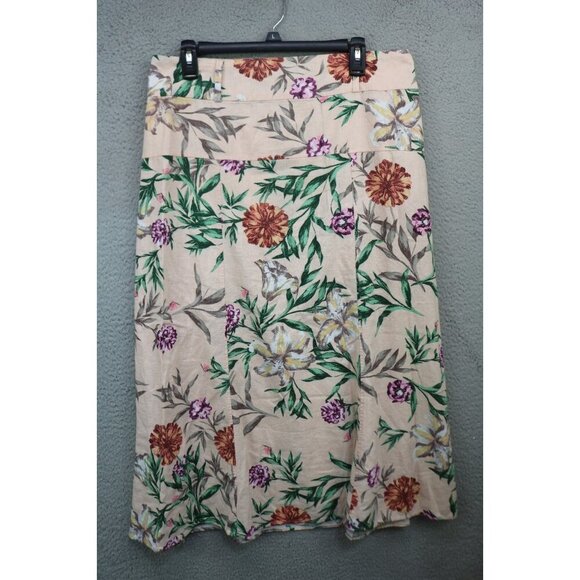 Athena Marie | Skirts | Athena Marie Linen Blend Floral Maxi ...